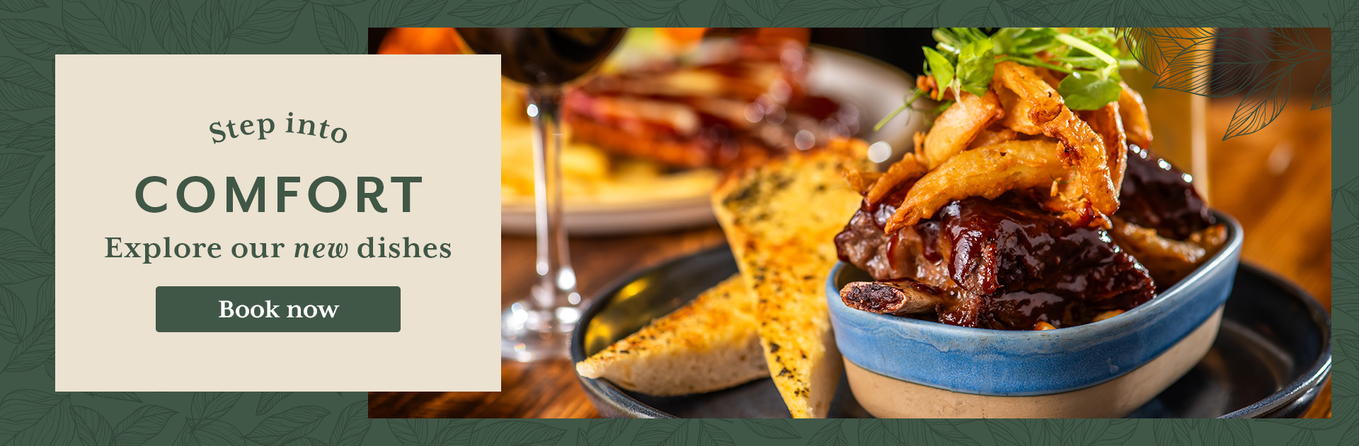 Main Menu at The Crown in Croydon | Ember Inns